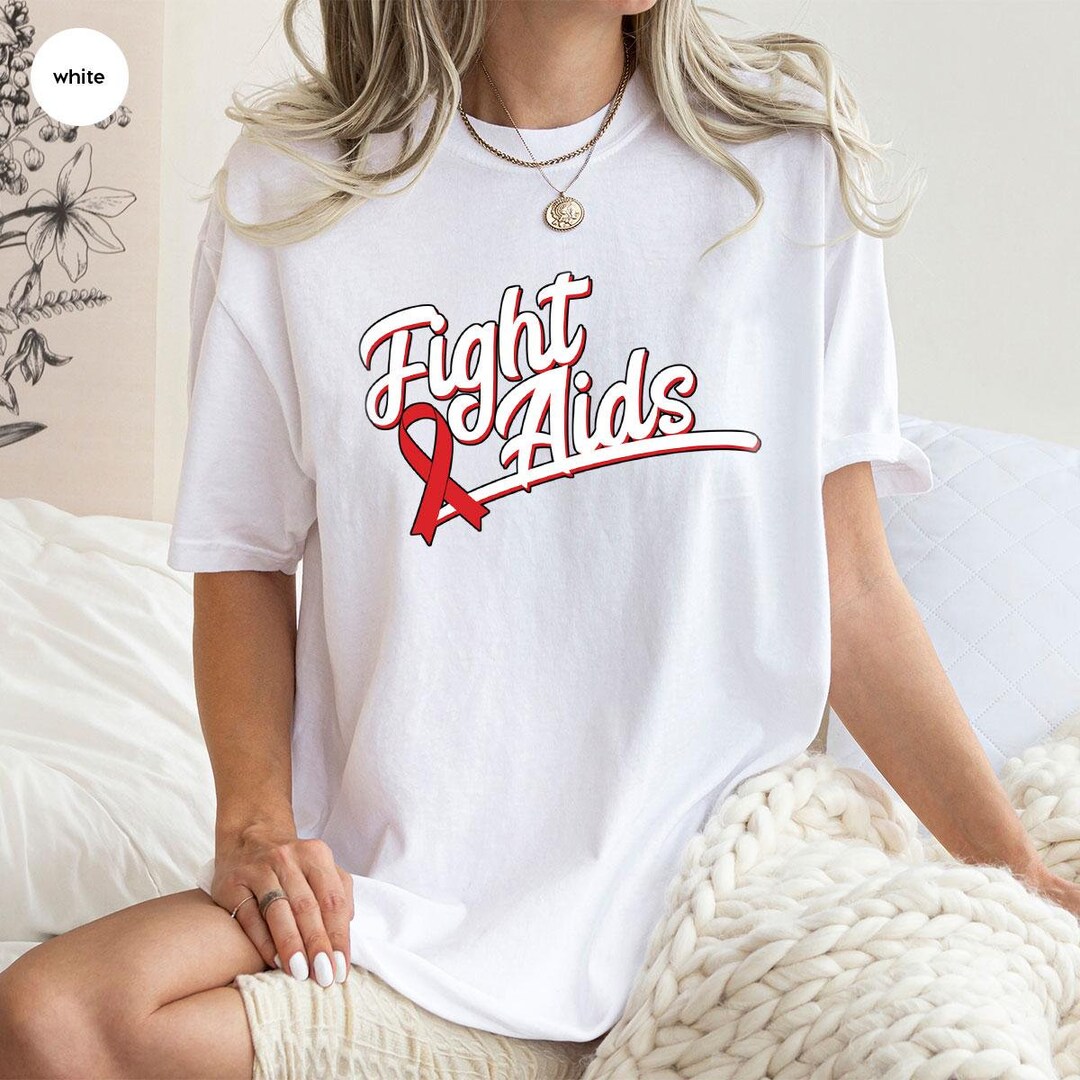 HIV Aids Awareness Shirt, HIV Warrior Shirt, HIV Support Shirt, Aids ...