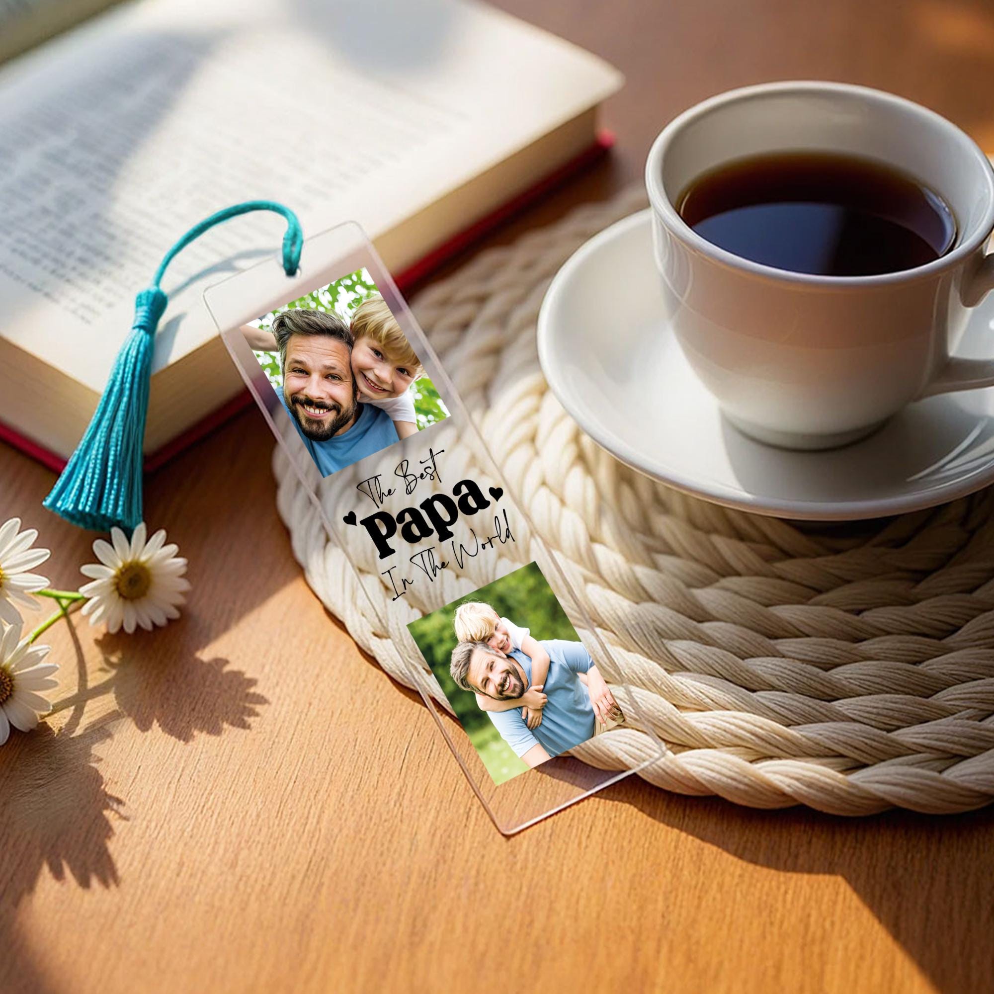 Personalized Fathers Day Picture Bookmark, Custom Photo Bookmark ...
