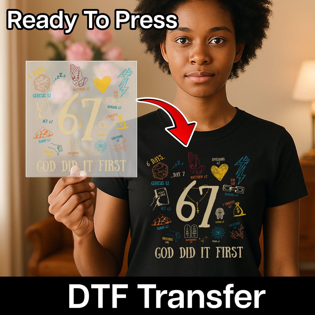 God Did It First Religious DTF Transfer, Christian Faith Iron-on Decal ...