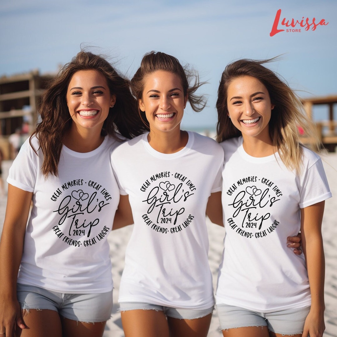Girls Trip 2024 Shirts, Girls Travel T Shirts, Best Friends Trip Tees ...