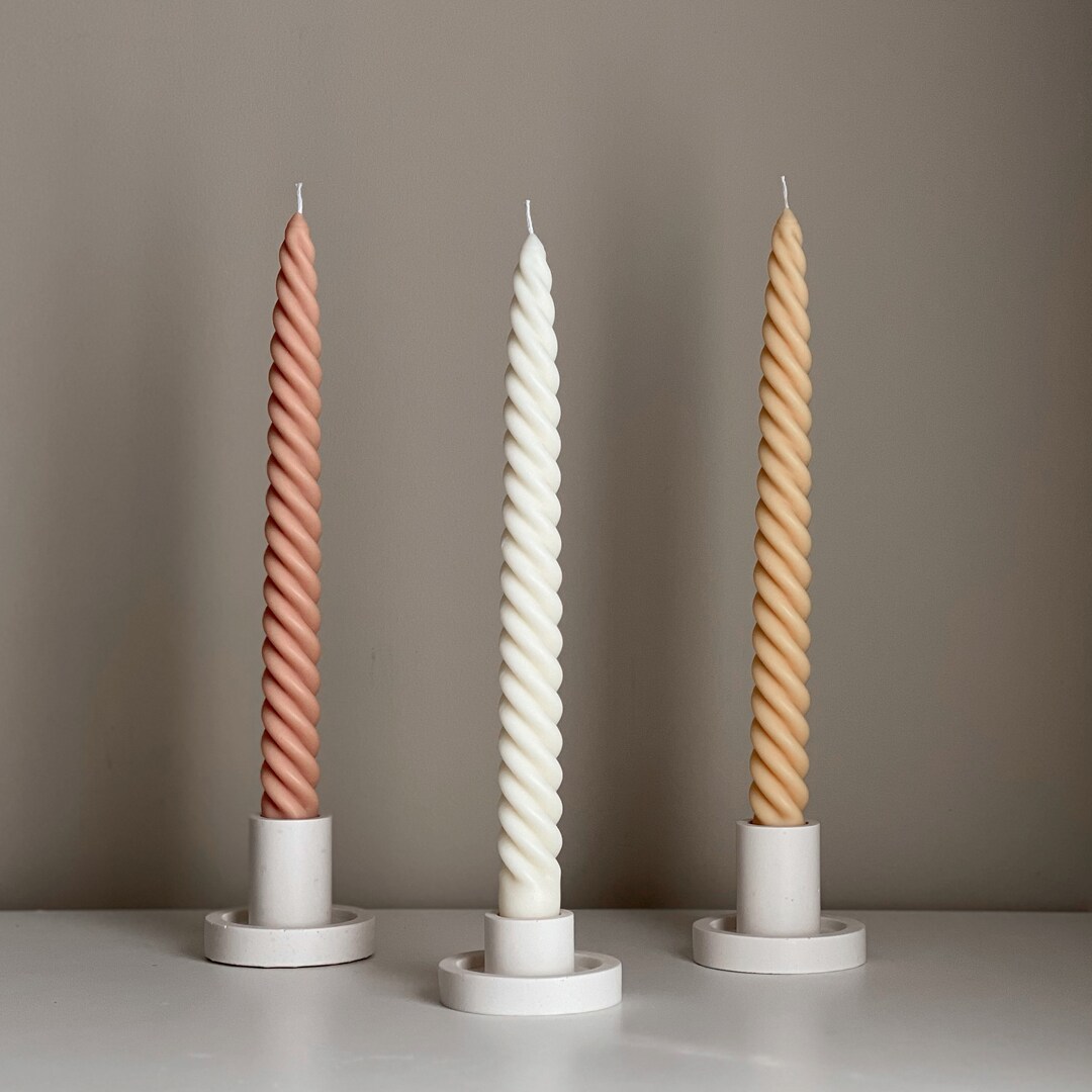 Tall Twisted Taper Candle| Twisted Pillar Candle| Shaped Candle ...