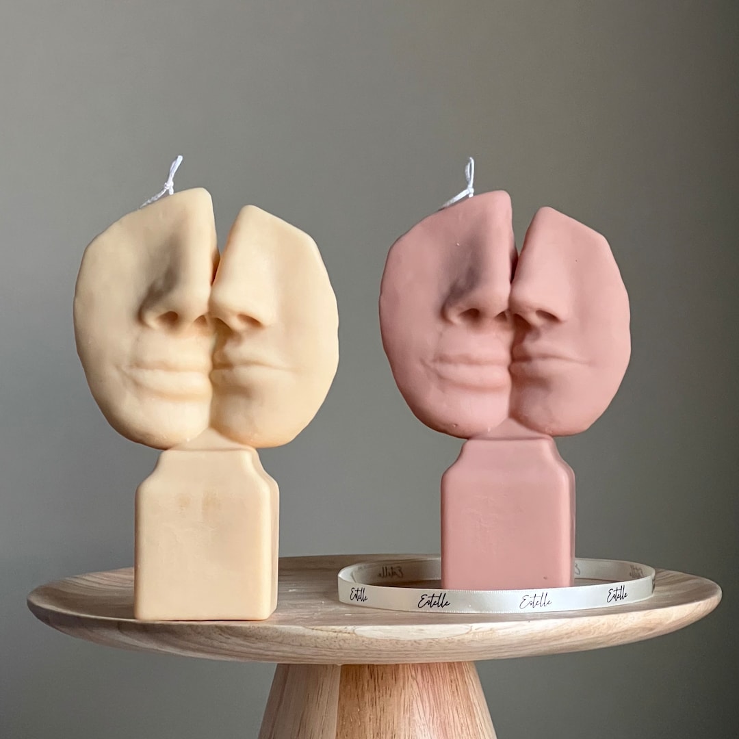 Couple Candle| Decorative Pillar Soy Candle| Aesthetic Candle ...