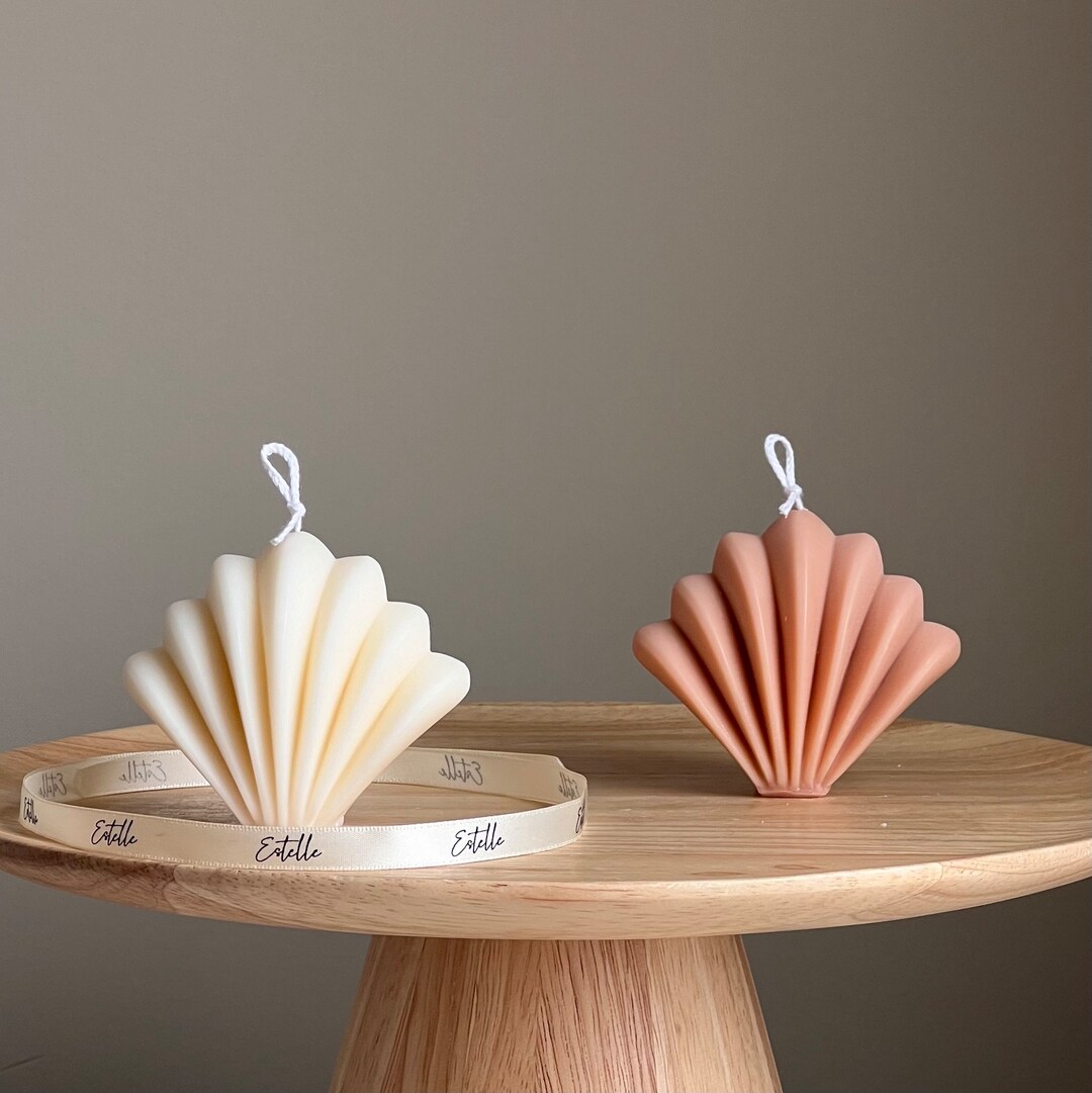 Soy Scallop Shell Candle | Summer Home Decor, Vegan Candle - Etsy
