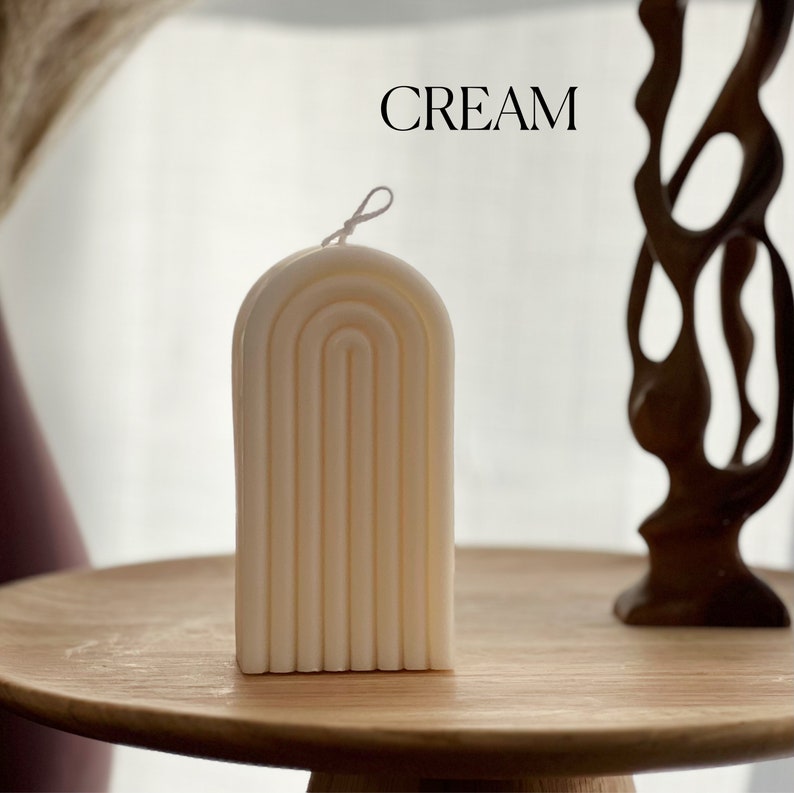 Arch Rainbow Soy Wax Candle: Decorative Vegan Pillar Candle - Etsy