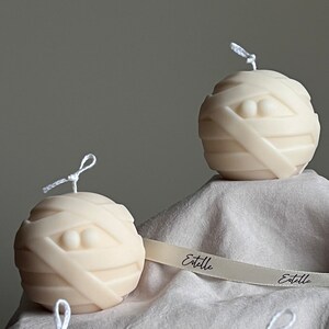 Cute Halloween Mummy Candle| Handmade Gift| Cute Spooky Candle| Soy Wax ...