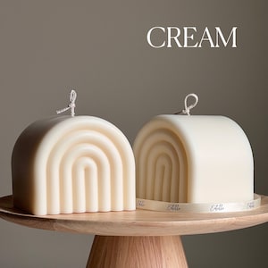 Large Rainbow Arch Candle | Trendy Handmade Decorative Candle | Pillar ...