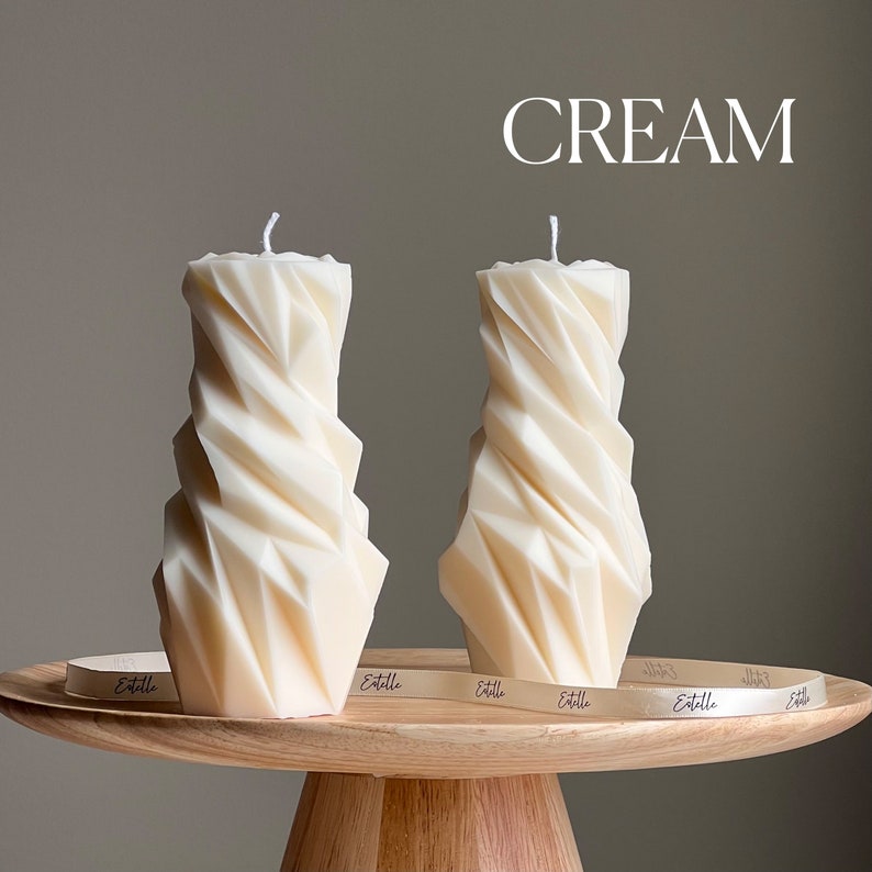 Diamond Pillar Candle Sculptural Pillar Candle Shaped - Etsy