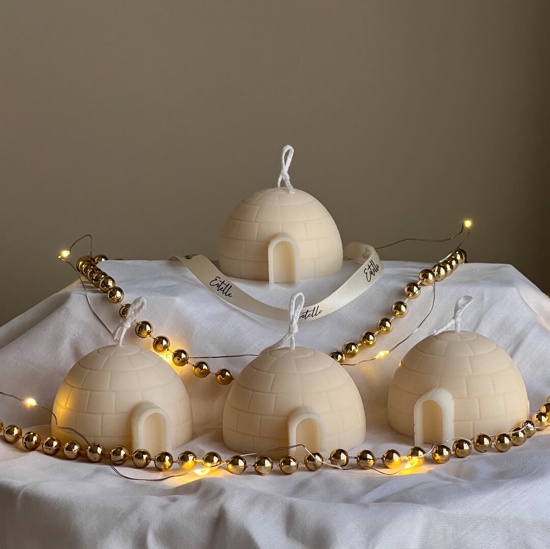 Handmade Igloo Candle: Christmas Home Decor, Soy Candle - Etsy