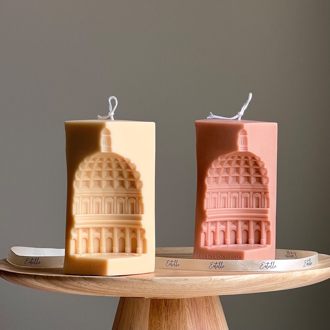 Capitol Architecture Candle: Decorative Soy Wax Pillar Candle - Etsy
