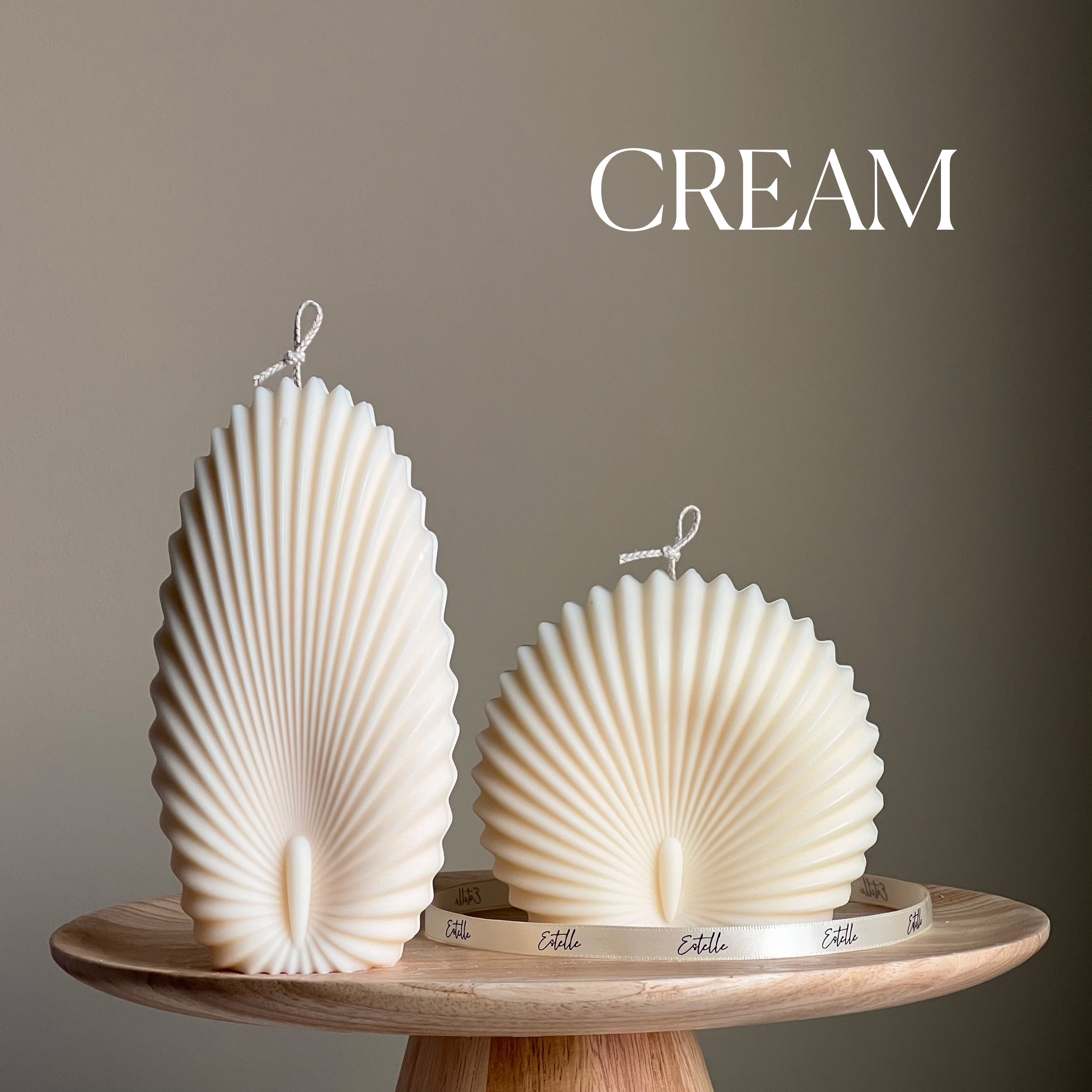Sea Shell Candle Duo: Decorative Soy Wax Clam Shell Candles - Etsy
