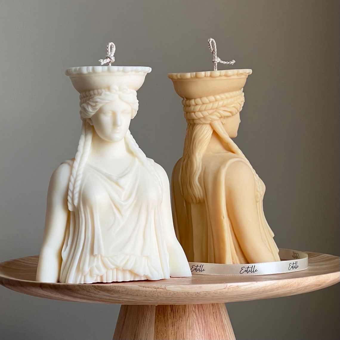 Caryatid Statue Candle: Sculptural Soy Wax Pillar Candle - Etsy