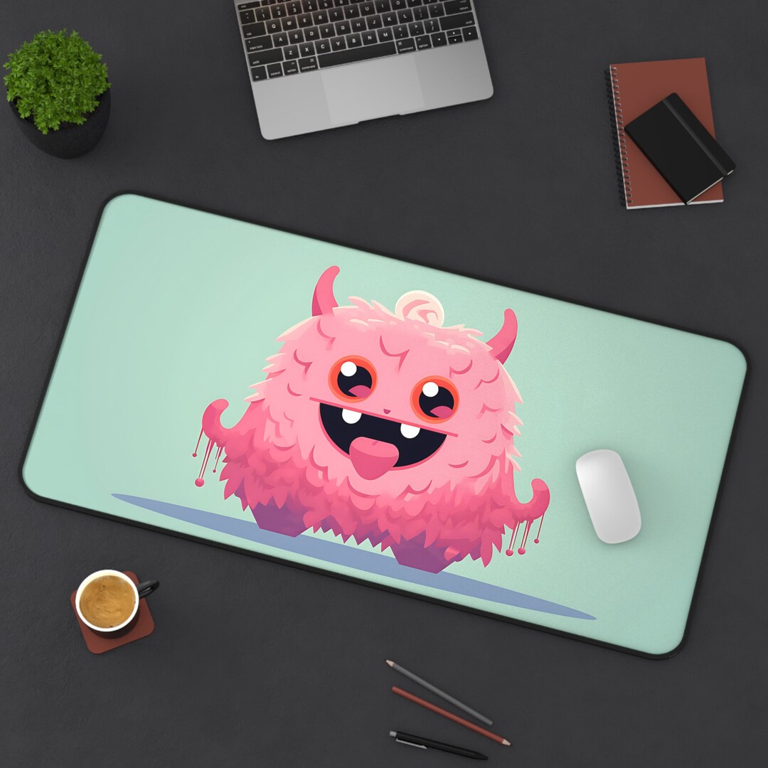 Cartoon Monster Kids Desk Mat | XL Mouse Pad | Desk Decor Aesthetic ...