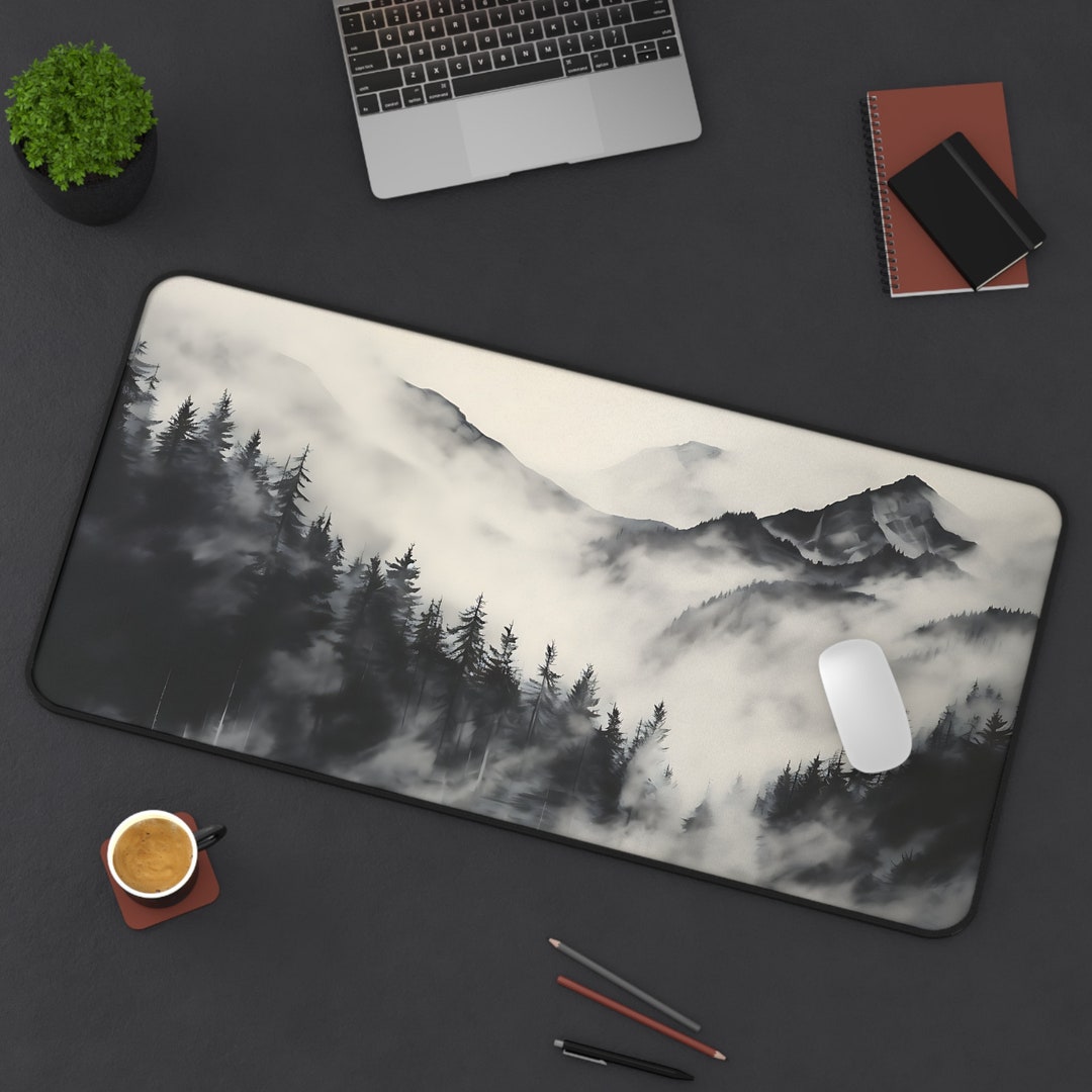 Mountain Mist Desk Mat | Magestic Mountain Gaming Mousepad | Nature ...