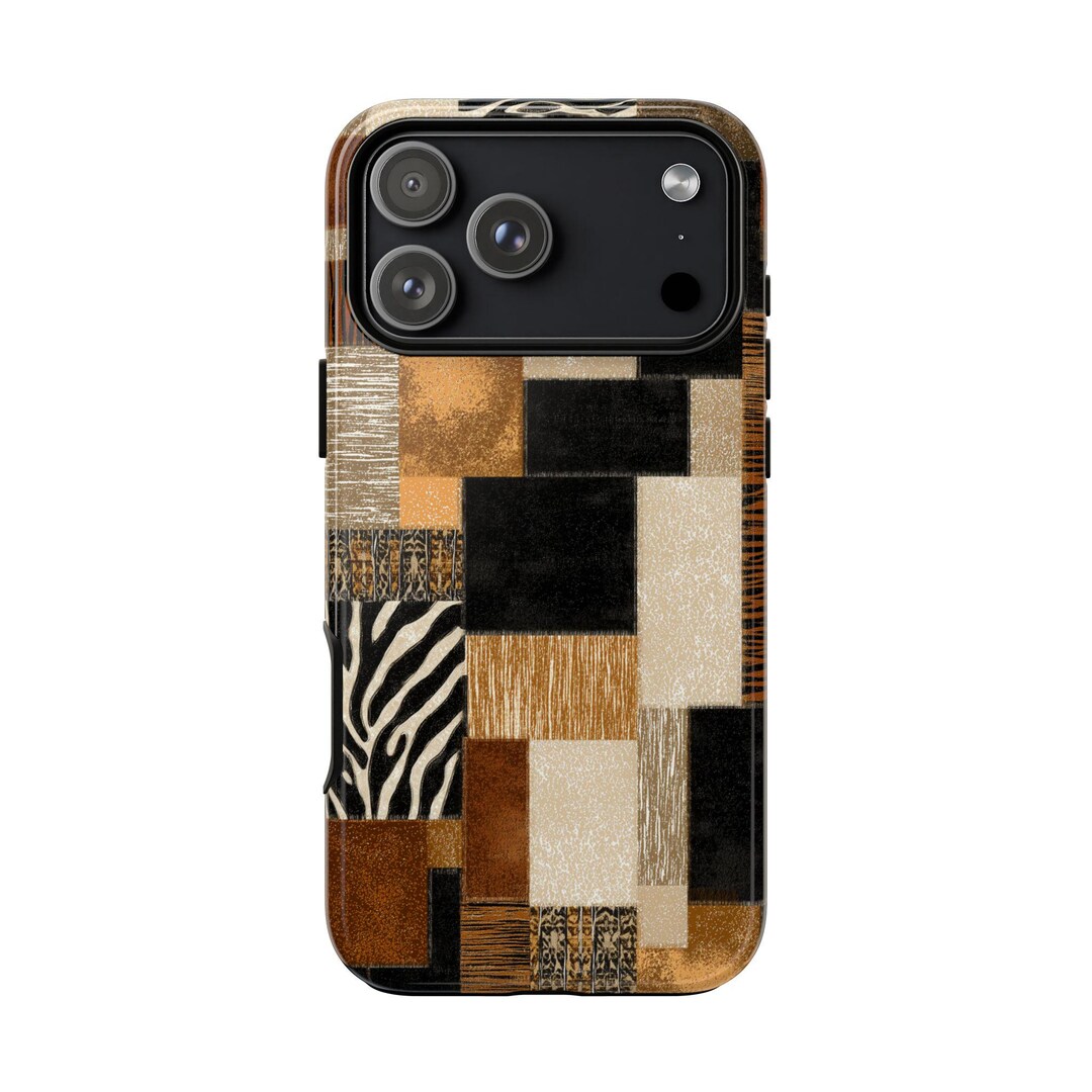 Patchwork Animal Print Tough Phone Case | Lexan Plastic, Shock ...