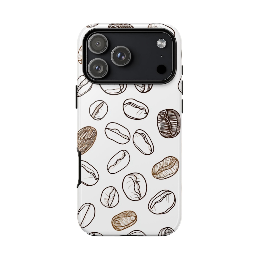 Coffee Bean Print Phone Case: Durable, Impact-resistant Cover - Etsy UK