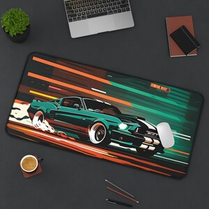 Big Gaming Mouse Pad | Desk Mat | Mousepad With Vintage Car Design for ...