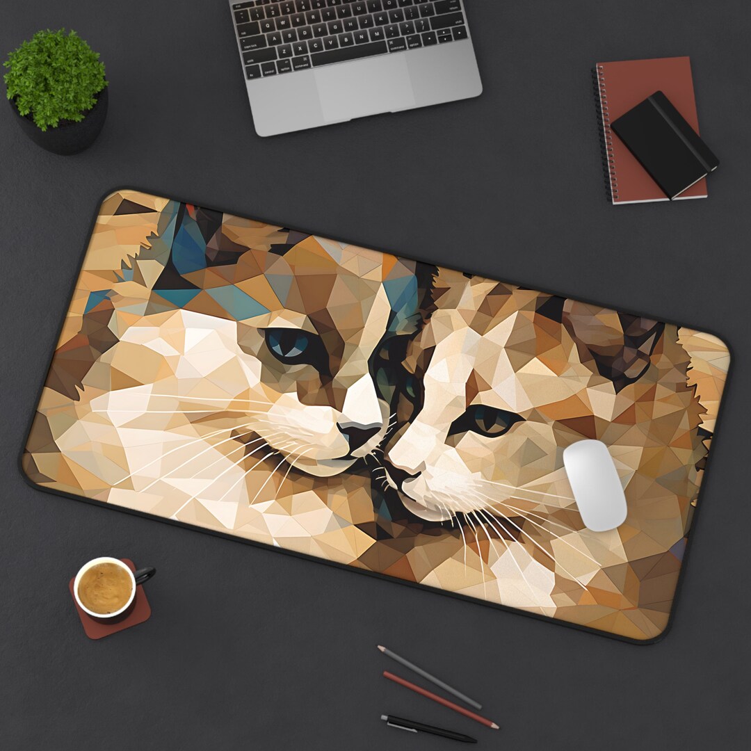Cat Mouse Pad, Gaming Desk Mat, Home Office Mousepad, Large Mousepad ...