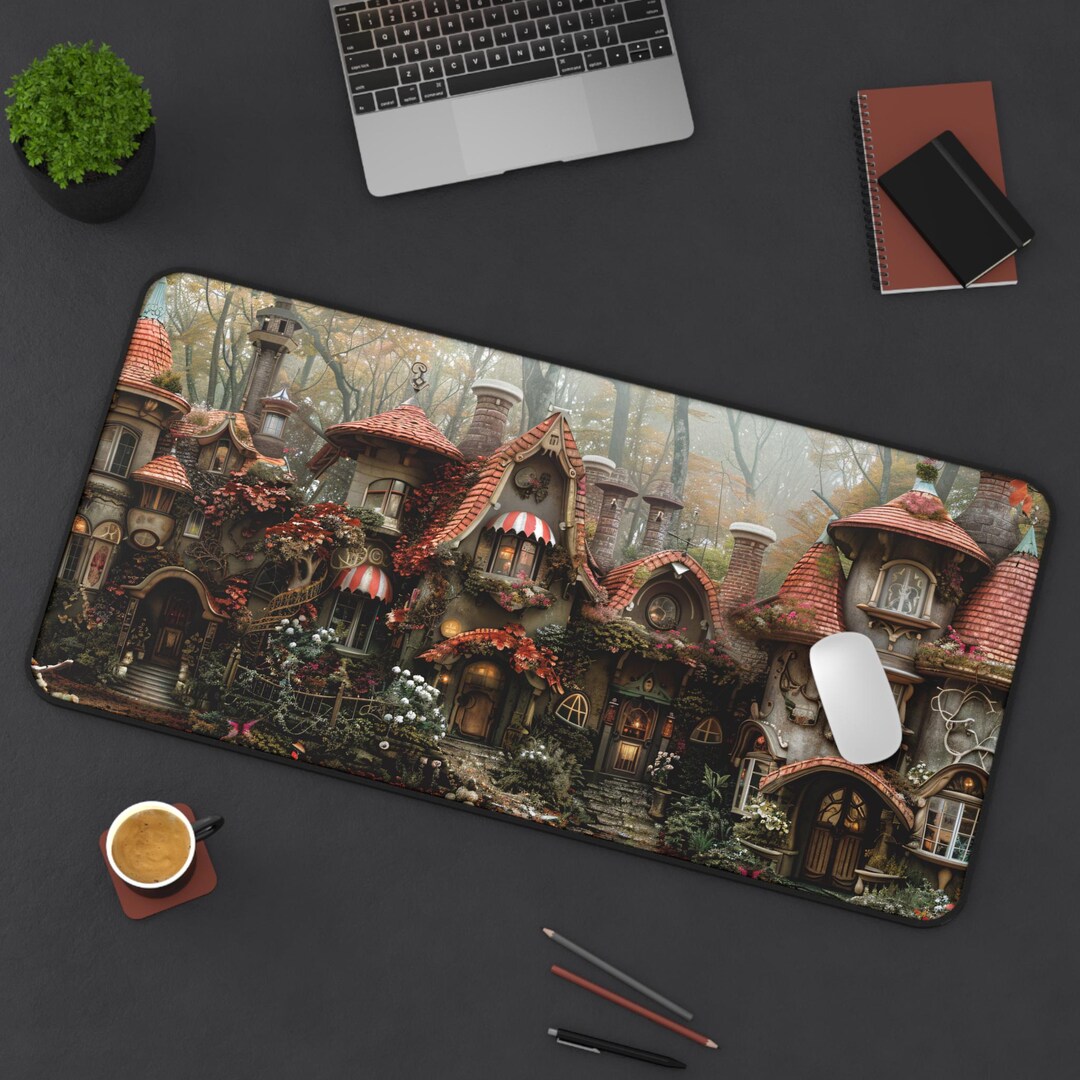 Charming Fairy Tale Desk Mat - Whimsical Office Decor, Mouse Pad ...