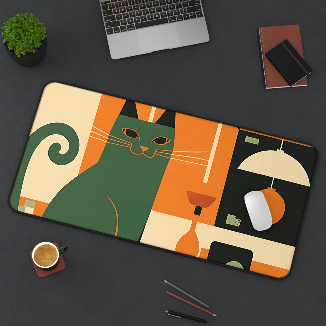 Cat Mouse Pad, Gaming Desk Mat, Home Office Mousepad, Large Mousepad ...