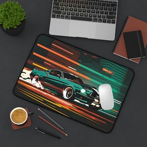 Big Gaming Mouse Pad | Desk Mat | Mousepad With Vintage Car Design for ...