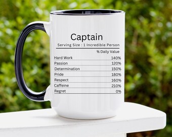 Best Captain Ever 15oz Two Tone Coffee Mug Birthday - Etsy