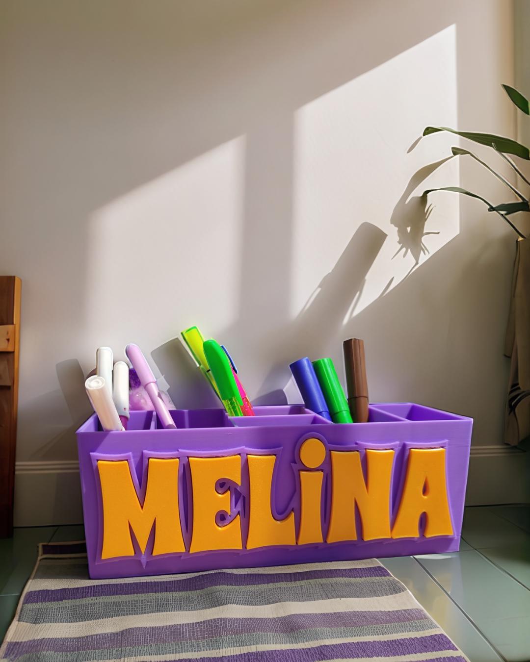 Custom Name Organizer – Personalized Pencil Case & Desk Storage - Etsy
