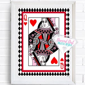 queen of hearts card printable