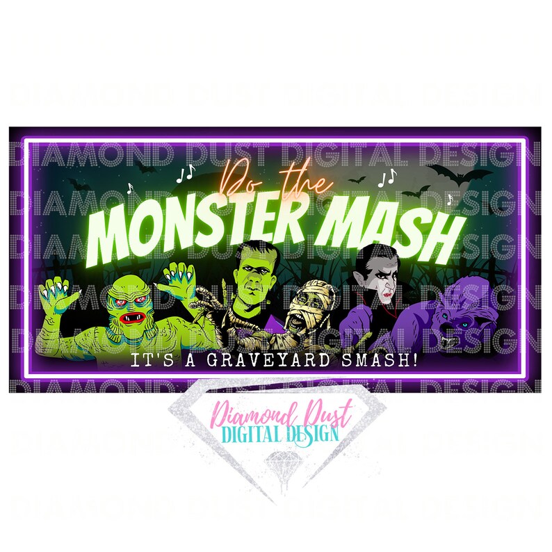 Monster Mash Halloween Sign PNG Digital Print. - Etsy