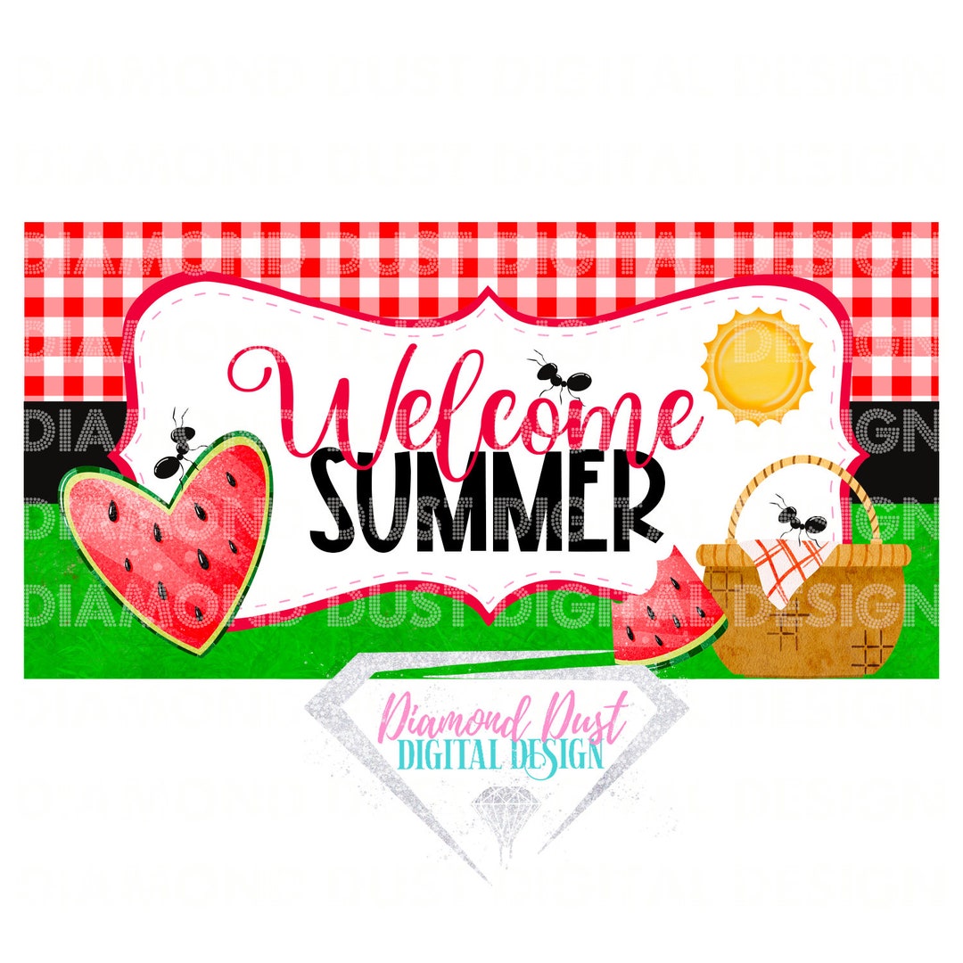 Welcome Summer Picnic Digital Print. Sign PNG Digital Download. - Etsy