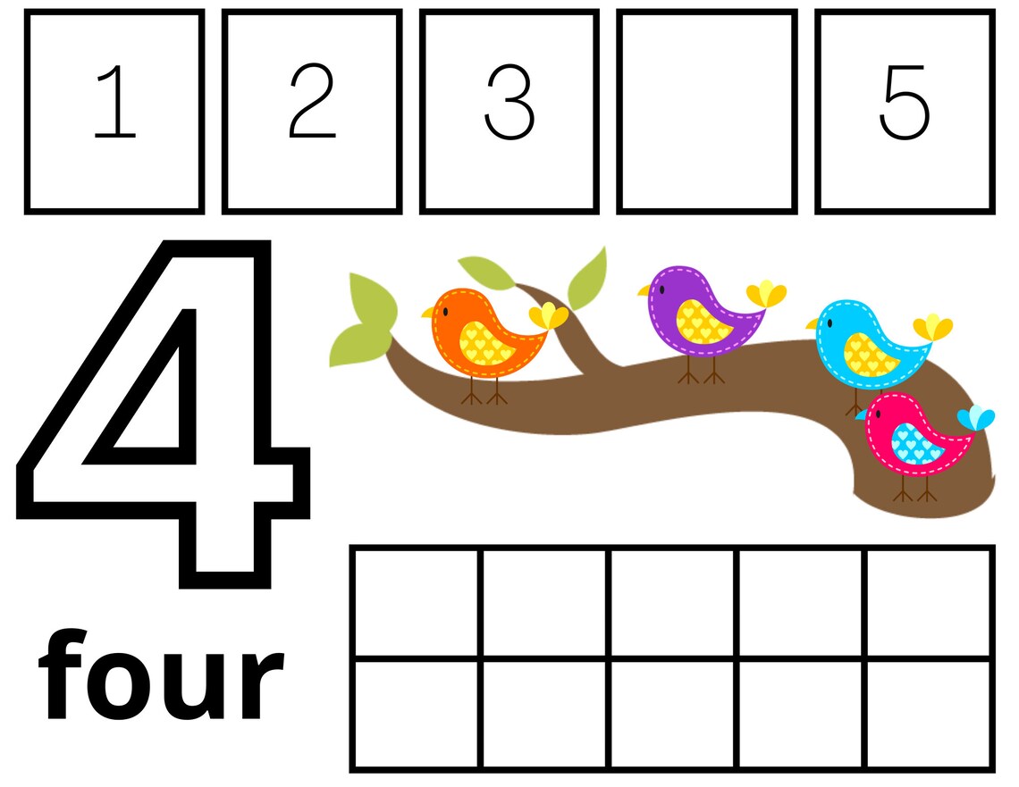 Play Dough Bird Theme Number Recognition Mats, Number Sense, Counting ...