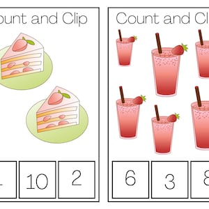 Count and Clip Cards, Number Recognition, Preschool, Maths, Numbers 1 ...