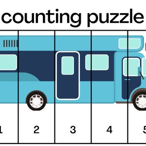 Vehicle Number Puzzles, Counting 1 to 20, Maths, Number Recognition ...