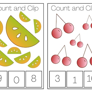 Count and Clip Cards, Number Recognition, Preschool, Maths, Numbers 1 ...