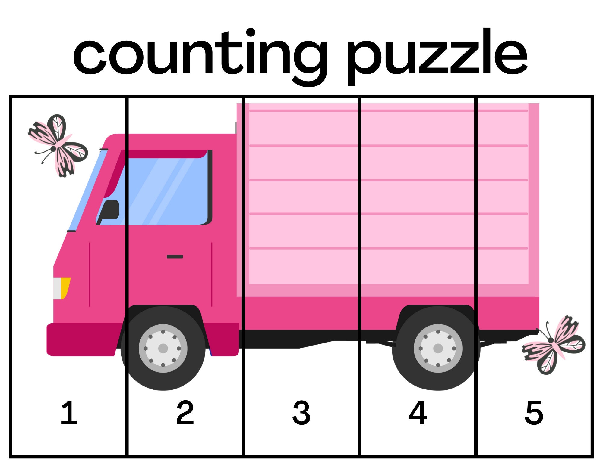 Vehicle Number Puzzles, Counting 1 to 20, Maths, Number Recognition ...
