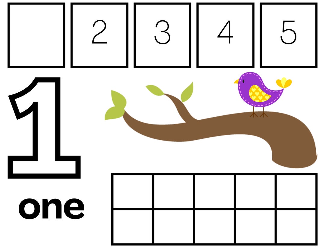 Play Dough Bird Theme Number Recognition Mats, Number Sense, Counting ...