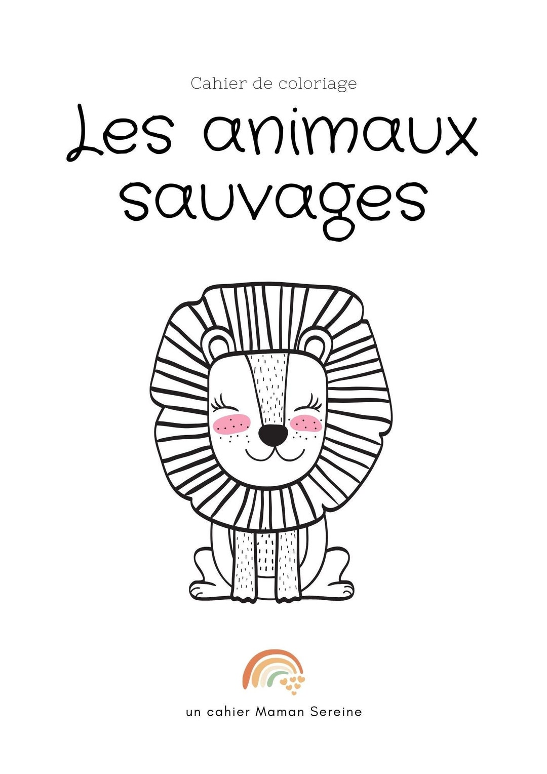 Coloring Book to Print Wild Animals - Etsy