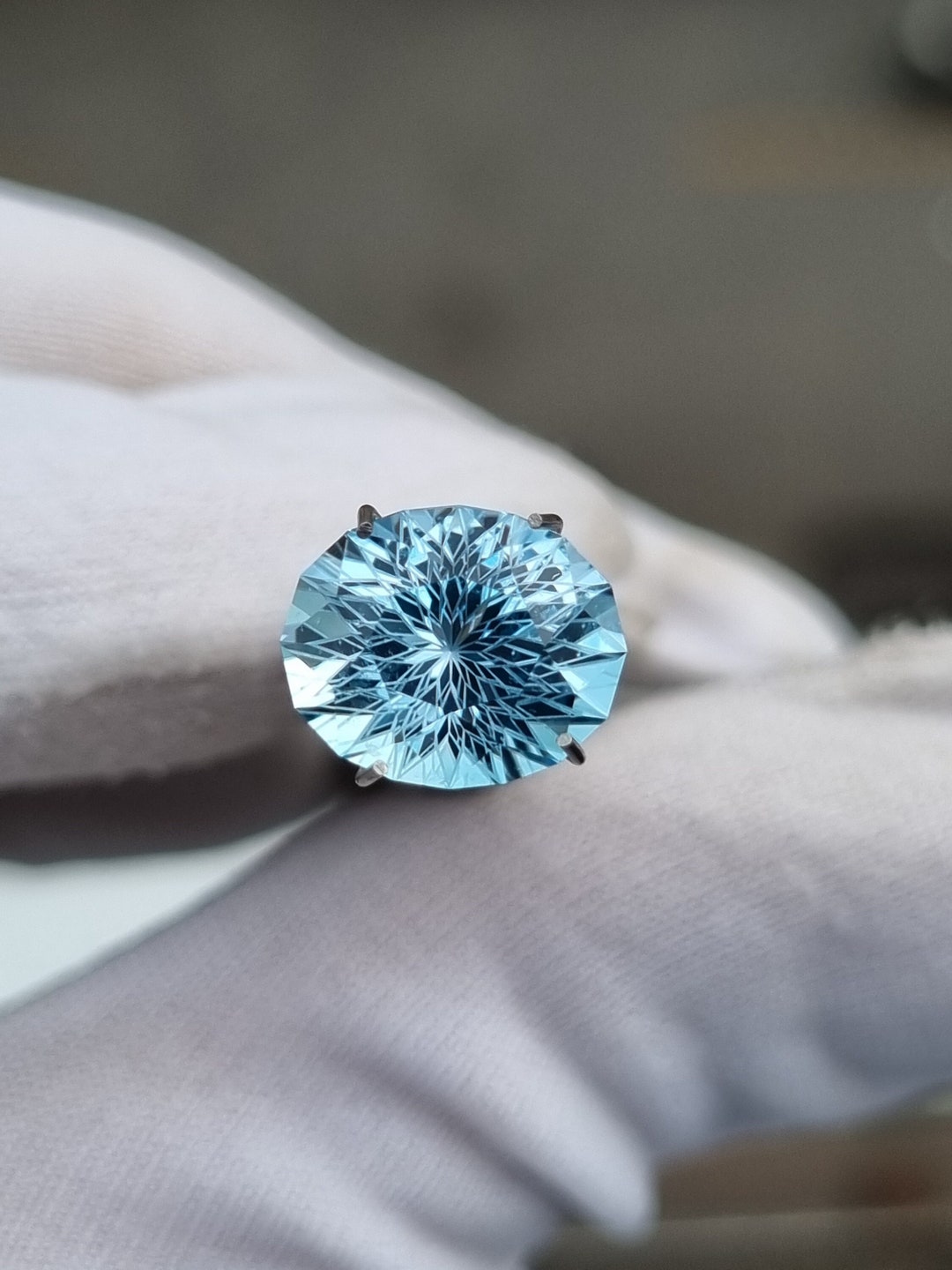 Sky Blue Topaz, Natural Gemstone, Oval, 14 X 11 Mm, Faceted, Precision ...