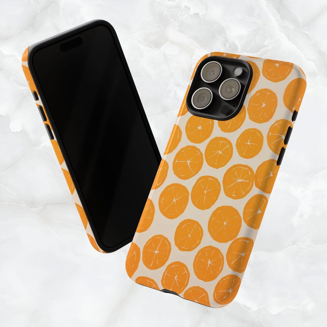 Cute Mandarin Orange Slices Pattern Conceptual Sketch Phone Case for ...