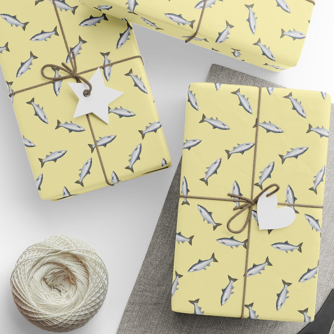 Wrapping Papers, Fish Sardines Pattern Gift Wrap for Natural Beauty and ...