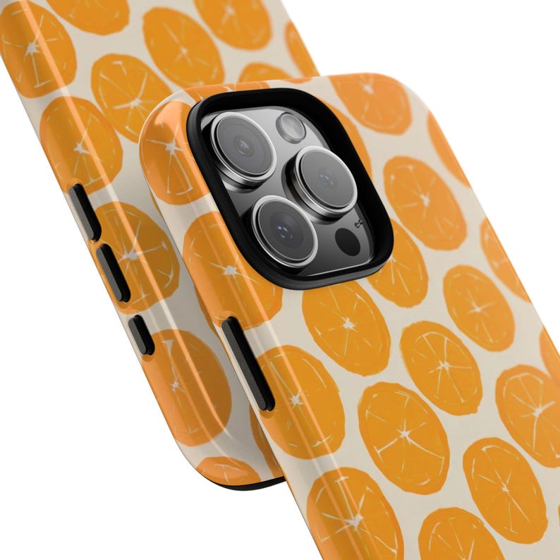 Cute Mandarin Orange Slices Pattern Conceptual Sketch Phone Case for ...
