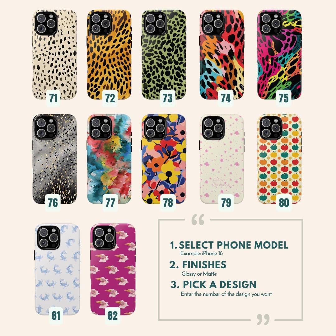 Aesthetic Phone Cases, Checkered, Abstract, Botanical Designs, Trendy ...