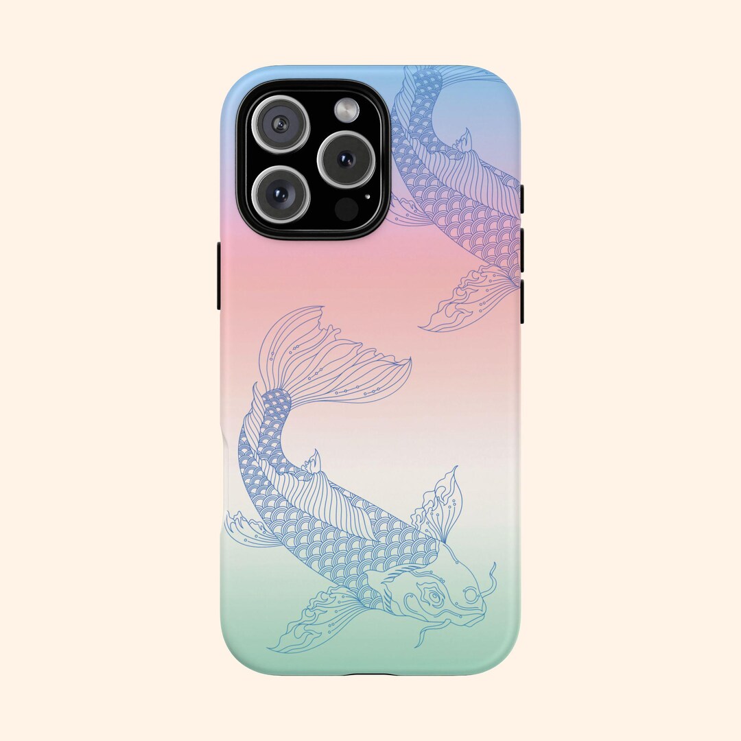 Pastel Gradient Koi Fish Phone Case for Iphone, Samsung,google Pixel - Etsy