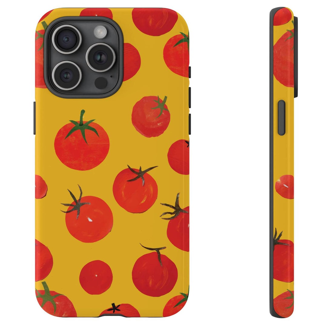 Cute Tomato Phone Case - Cute Aesthetic Fruit Design, Minimalist Art ...