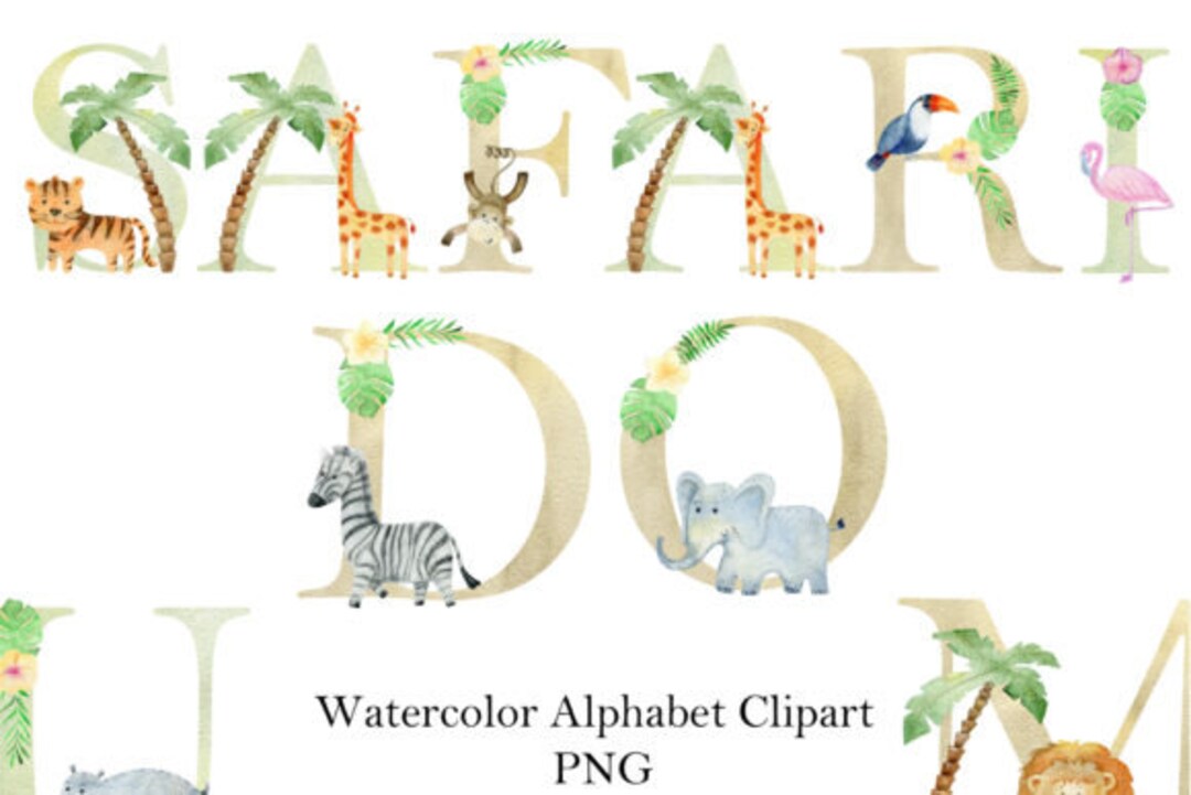 Safari Animals Alphabet - Etsy