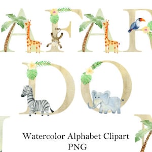 Safari Animals Alphabet - Etsy