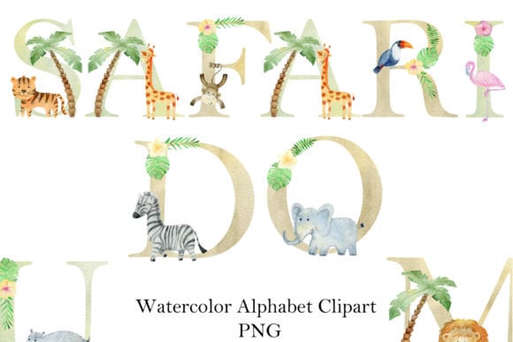 Safari Animals Alphabet - Etsy