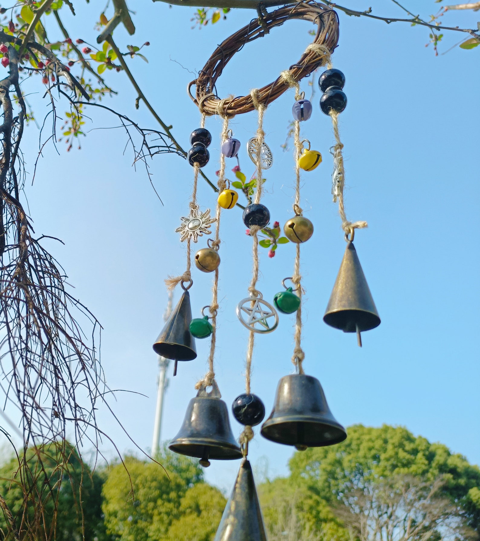 Witch Bells for Door Protection, Witch Bells Wreathes, Door Protection ...