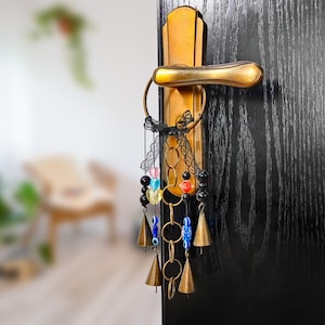 Witch Bells for Door Knob, Hanging Bells for Door Protection in Golden ...
