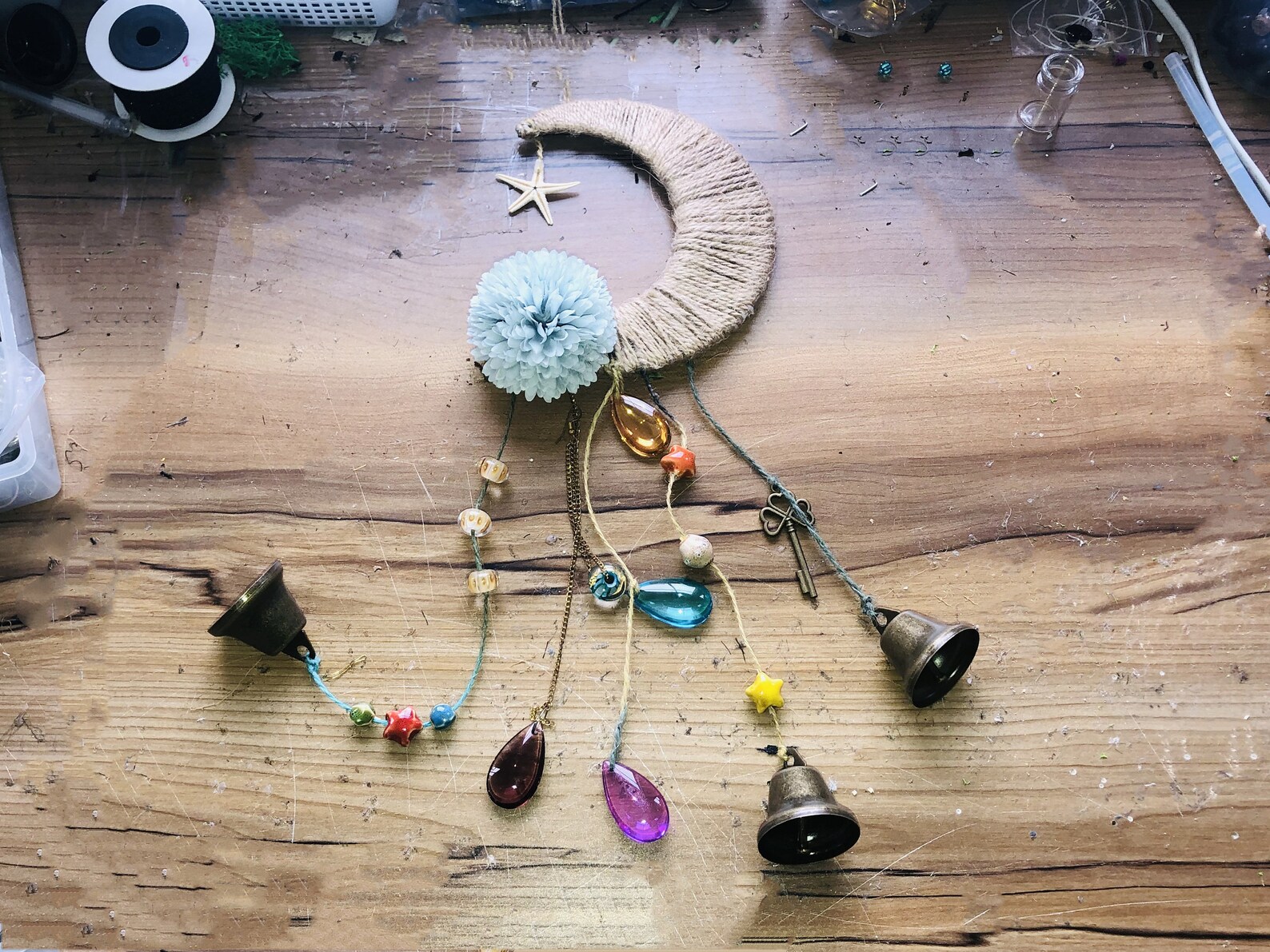 Moon Door Hanger, Spiritual Bells, Witch Bells, Door Bells, Protection ...