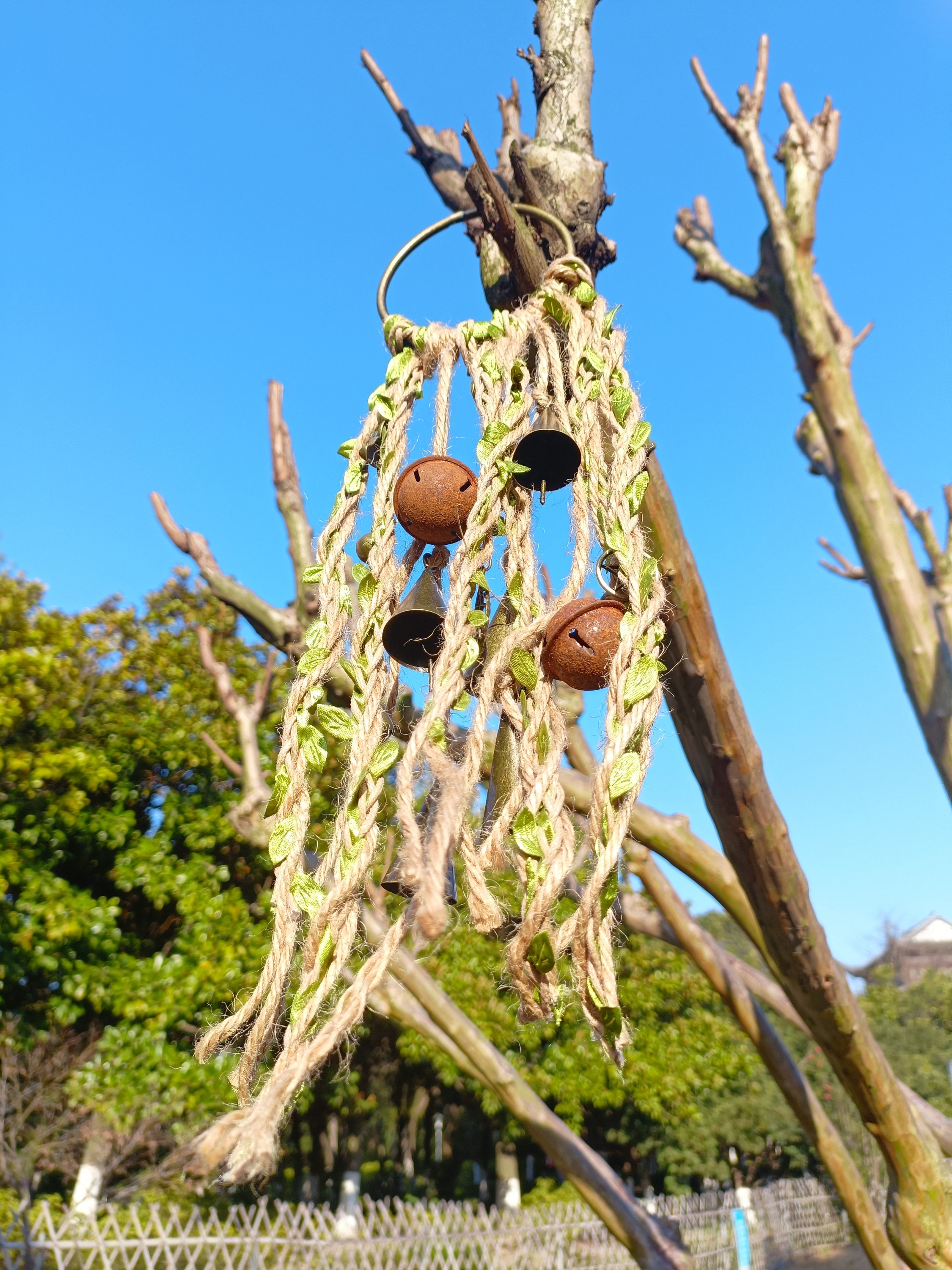 Green Witch Bells Hanging Bells for Door Protection Wiccan - Etsy